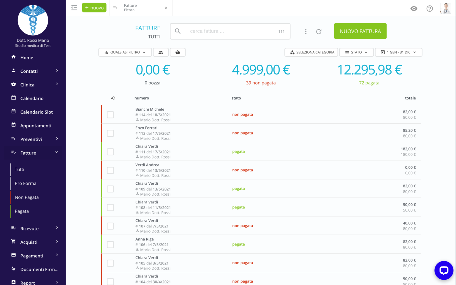 Electronic invoice platform - Beebeeboard per Studi Medici