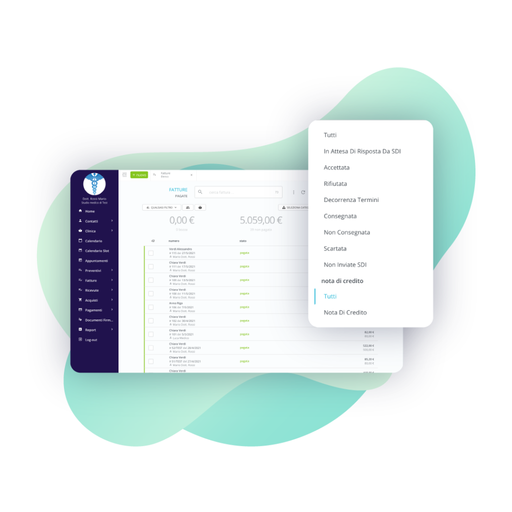 Electronic invoice platform - Beebeeboard per Studi Medici